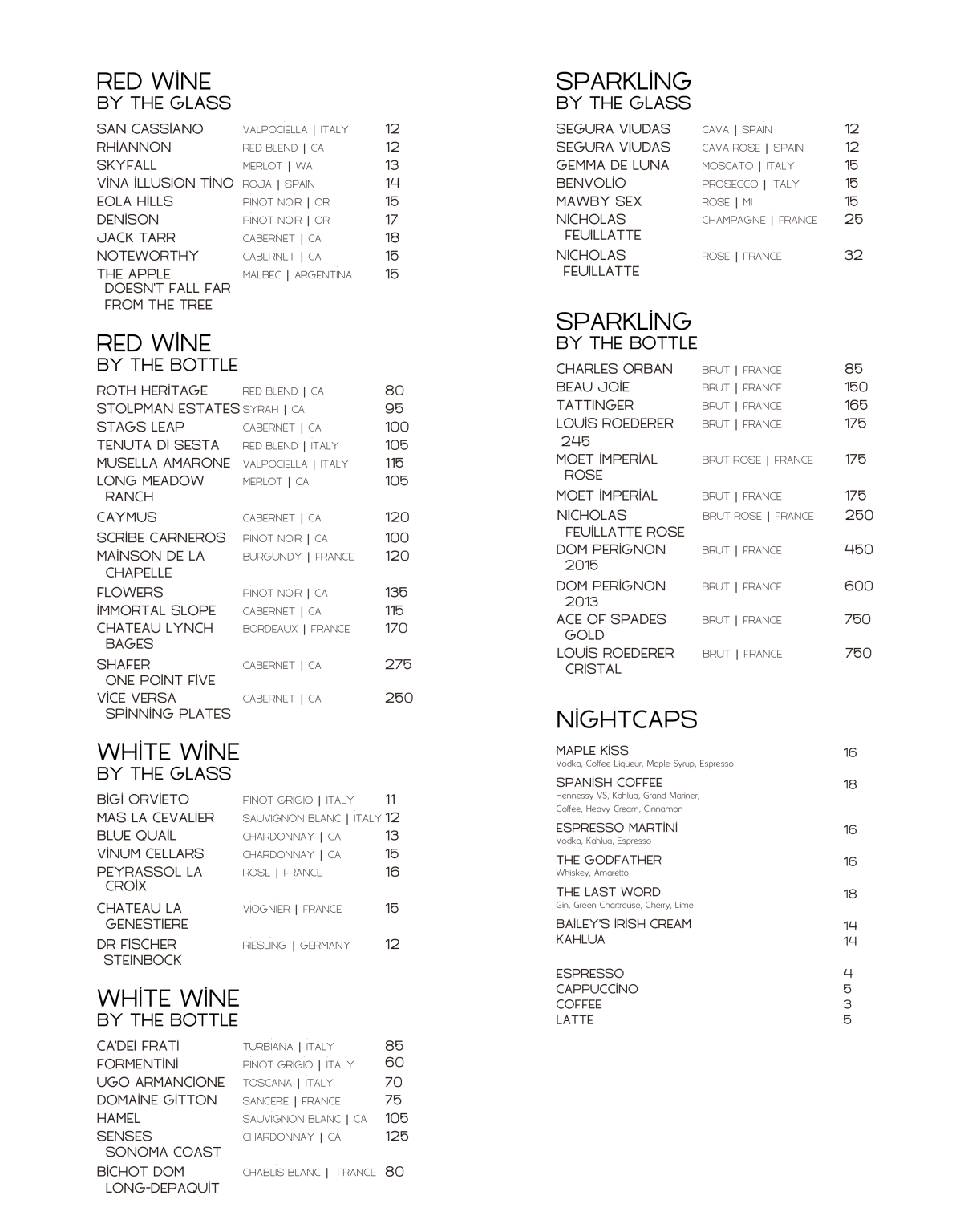 Our Menu - Cibo Detroit